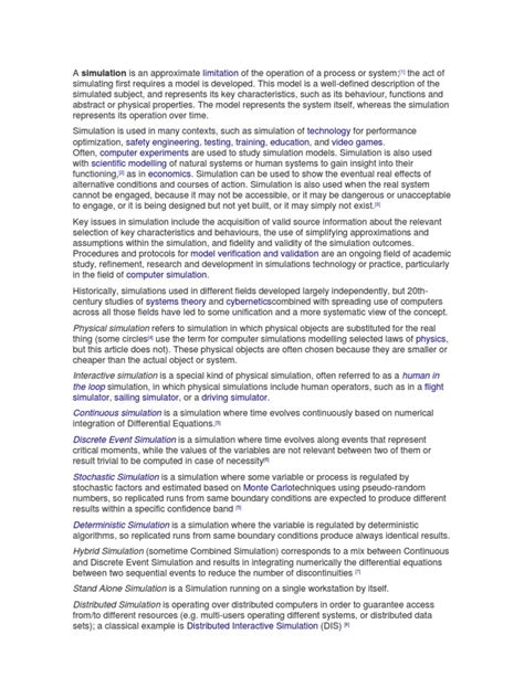 an in depth look at the types and uses of simulation modeling pdf