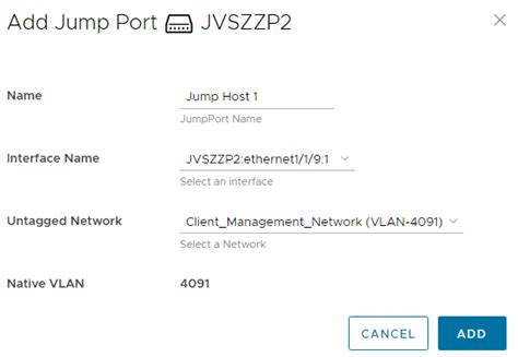 Configure A Jump Host Port Dell Networking Smartfabric Services