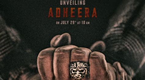 KGF 2 Sanjay Dutts Adheera Look To Be Revealed On This Date Regional News The Indian Express