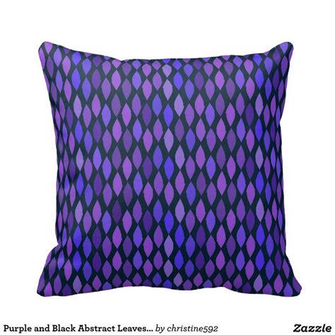 Abstract Leaves Pattern Throw Pillows