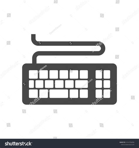 Keyboard Icon Flat Illustration Keyboard Vector Stock Vector Royalty Free 1614736456