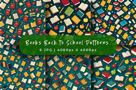 Books Back To School Patterns Collection Graphic By Srempire · Creative