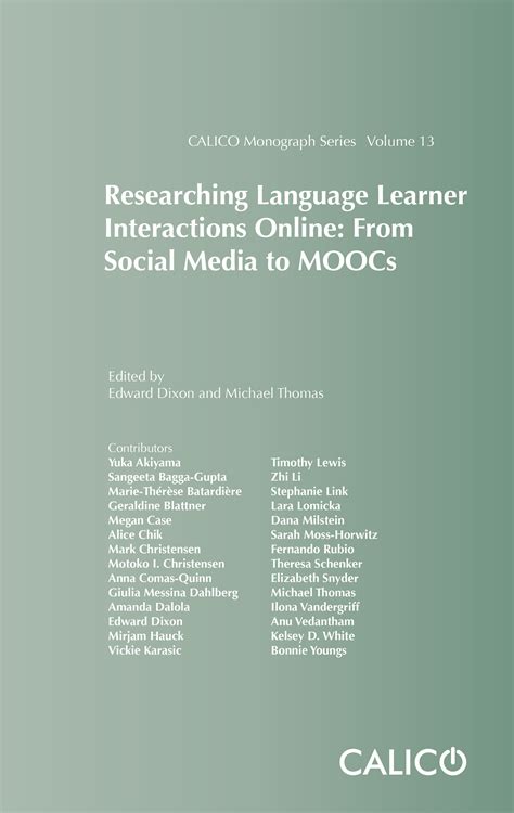 Volume 13 Learner Interactions Online Computer Assisted Language