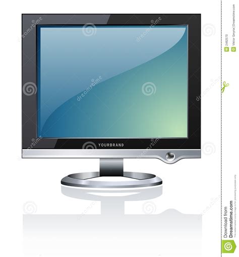 Computer LCD Monitor Stock Vector Illustration Of Resolution 2462570