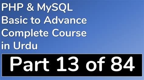 13 constants in php php and mysql tutorial in urdu basic to advance