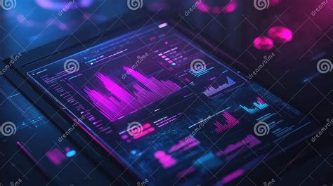 Data Visualization Interface Showcasing Vibrant Charts And Graphs In A Modern Analytical