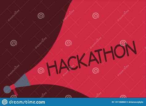 Word Writing Text Hackathon Business Concept For Event Where Large