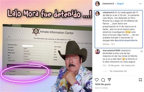 ¿acoso O Incumplimiento Lalo Mora Fue Arrestado Pero Ya Salió Bajo Fianza