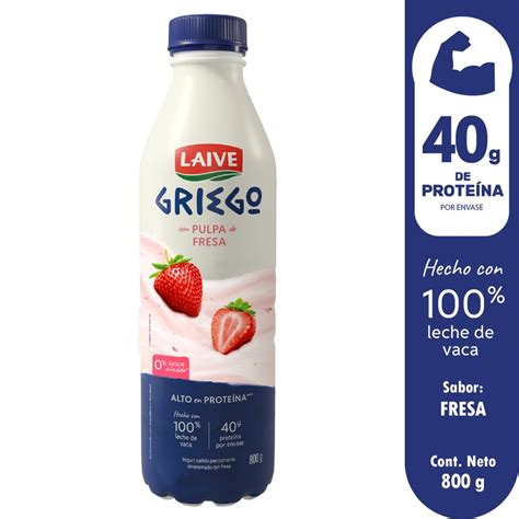 Yogurt Laive Griego Fresa Botella 800 Ml Tottus Perú