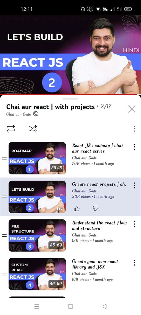 learned react js with chai aur code sukhendu banerjee posted on the