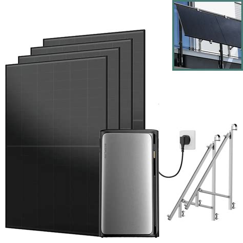 Balkonkraftwerk Mit Speicher 1800 W Stream Ultra Für Glasgeländer Montage