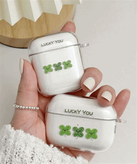 Made🍀 Lucky You 귀여운 행운 네잎클로버 에어팟 케이스 1세대 2세대 3세대 프로 에이블리