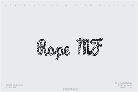 Rope Mf Font Free Download And Preview Deefont