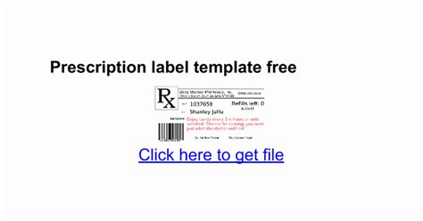 Prescription Label Template Download At Leah Coote Blog