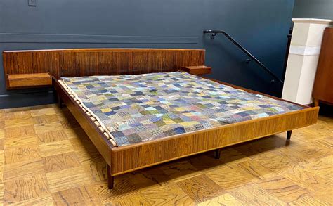 1960s Vintage Danish Rosewood Bed Frame With Nightstands For Sale At