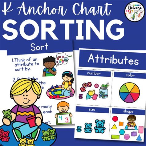 Sorting Poster And Anchor Chart Kindergarten Math Data Unit Tpt