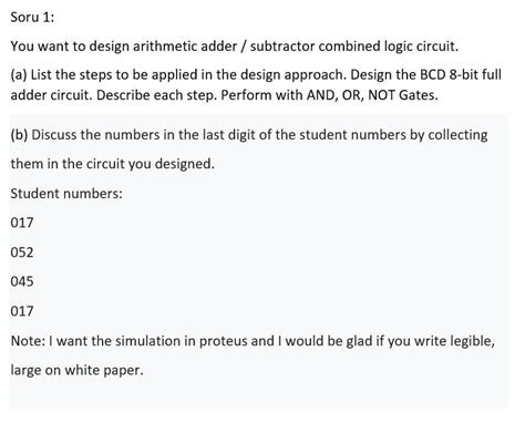 Solved You Want To Design Arithmetic Adder Subtractor Chegg