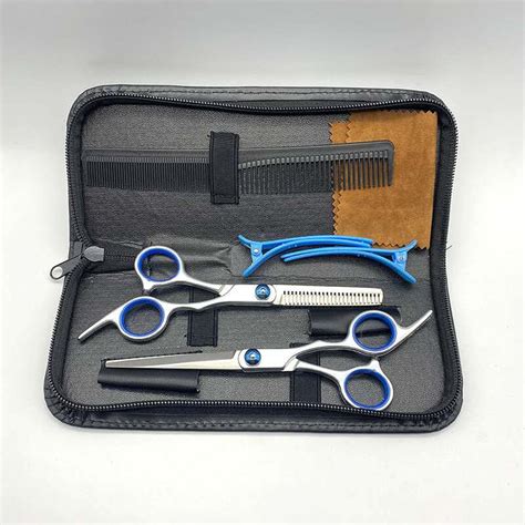 7pcs Gunting Penipis Professional Salon Hair Scissors Set Barber