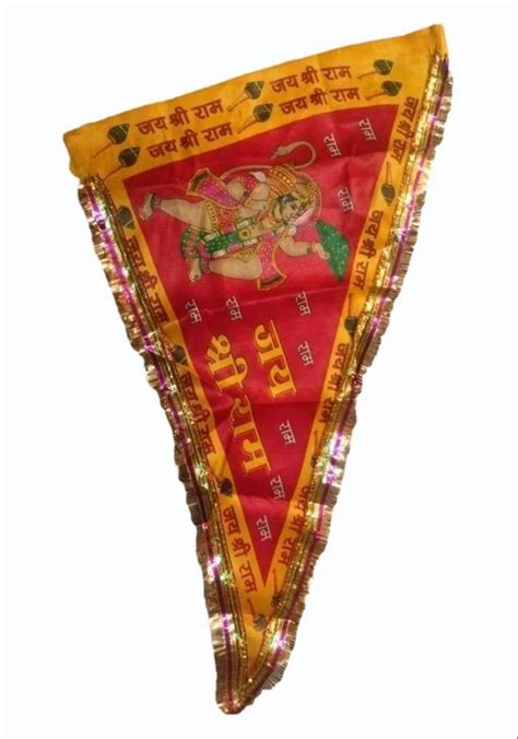 Red Satin Printed Triangle Flag At ₹ 360piece In Mathura Id