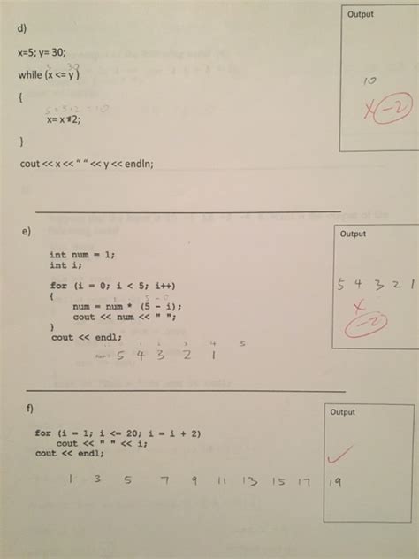 Solved 1 For The Following Program Segments Identify How