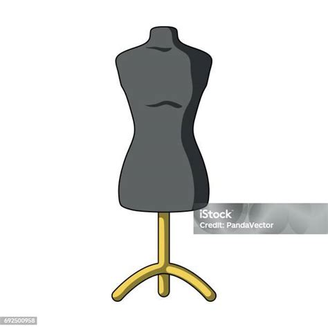 스탠드에 덤 하 미 플라스틱 랑 꿰 매 거 나 짓는 도구 키트 만화 스타일 벡터 기호 재고 일러스트 레이 션에 하나의 아이콘 공예에 대한 스톡 벡터 아트 및 기타 이미지