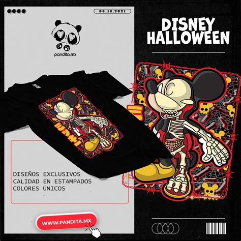 Halloween Mickey Skull Playeras Personalizadas De Aguscalientes