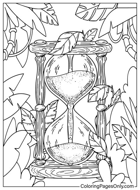 Ancient Hourglass And Leaves Free Printable Coloring Pages Ancient Hourglass And Leaves Free Printable Coloring Pages