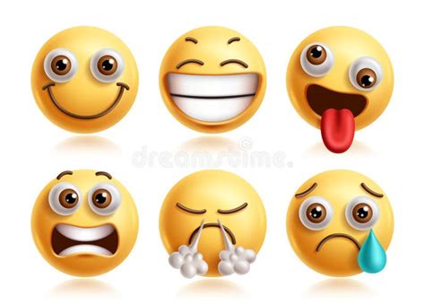 Silly Face Emoji Vector Characters Set Emoji Naughty Clip Art