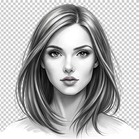 Psd De Dibujo Realista Cara Mujer Plantillas Psd Gratuitas De Gran