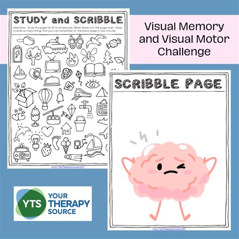 Drawing Memory Game Free Printable Your Therapy Source