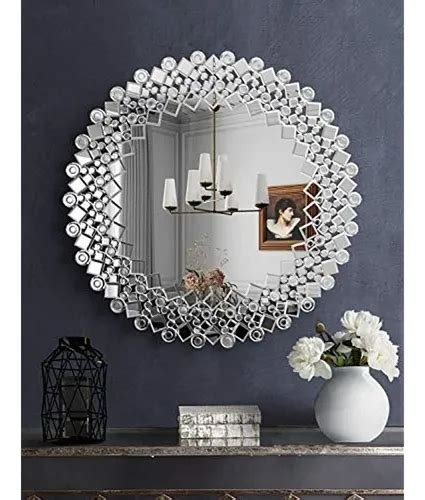 Espejo De Pared Decorativo Redondo Muausu Espejos De Lujo M Mercadolibre