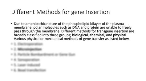 Solution Gene Transfer Through Embryo Microinjection Studypool
