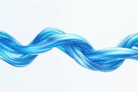 Abstract Blue Swirling Liquid 3d Render Premium Ai Generated Image
