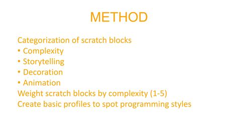 a classification of programming styles in scratch ppt
