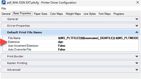microstation when printing to pdf the output file extension is not