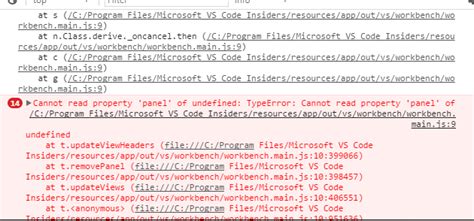 Cannot Read Property Panel Of Undefined Issue Microsoft Vscode GitHub