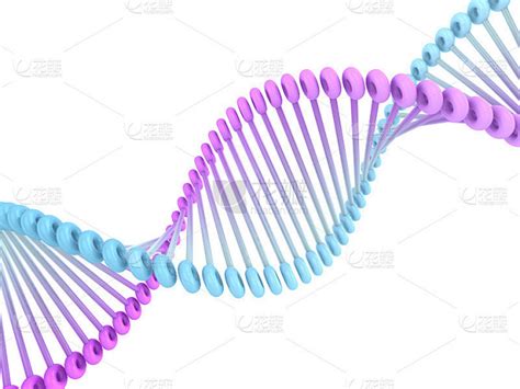Dna链。抽象的科学背景。三维渲染