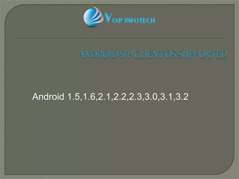 Voip Infotech Android Sip Client Providers Ppt