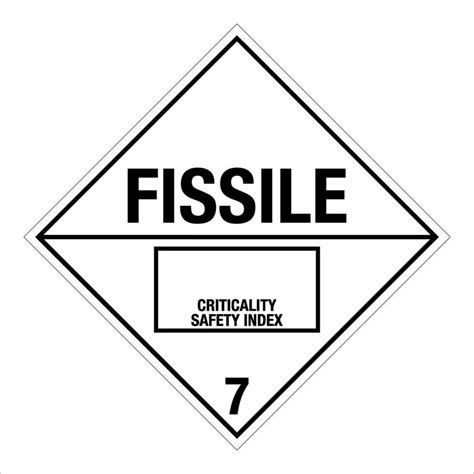 Class 7 Hazardous Hazmat Material Label Iata Transportation Fissile