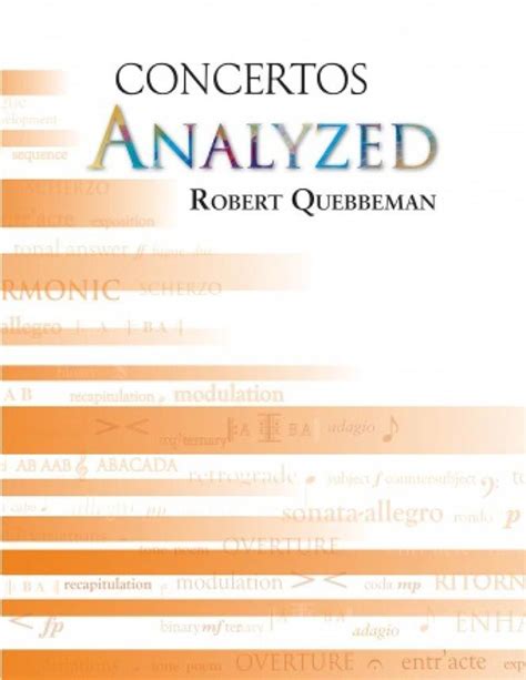 Concertos Analyzed Von Robert Quebbeman Bücher Zur Musikerziehung