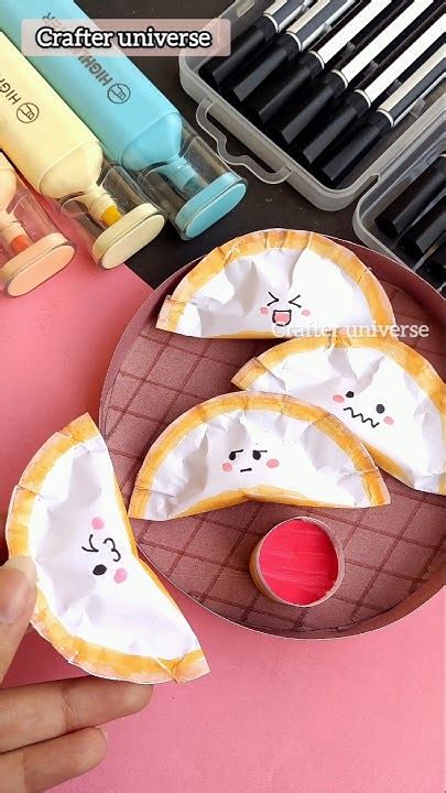 Try This 👉diy Paper Dumplings 😋 Shorts Youtube