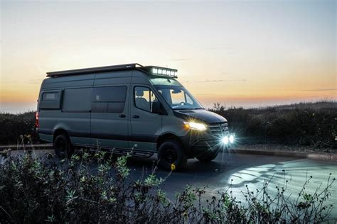 Mercedes Sprinter 170 Van With Vanspeed Roof Rack And Kc Lights
