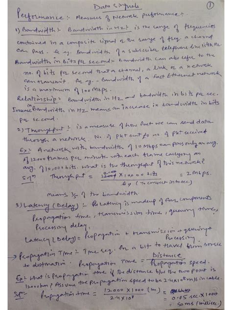 Unit 1 Network Performance Parameters Pdf