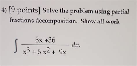 Solved Points Solve The Problem Using Partial Chegg