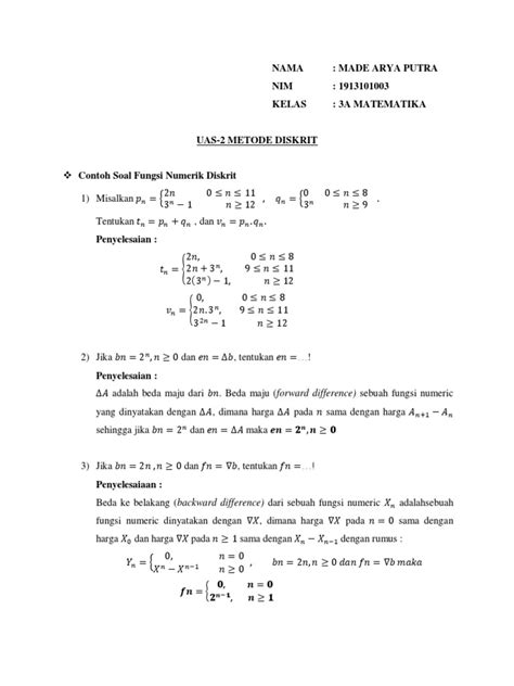 Contoh Soal Metode Diskrit Matematika Pdf