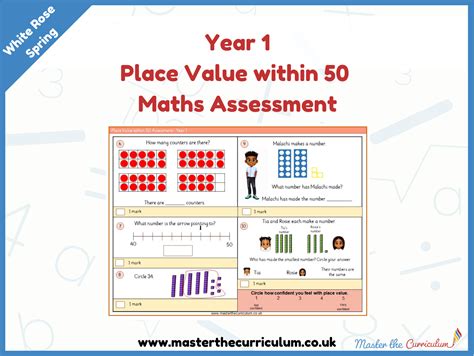 Year 1 Place Value Within 50 Maths Assessment Master The Curriculum