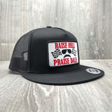 Raise Hell Praise Dale Earnhardt Nascar Trucker On A Black With Black