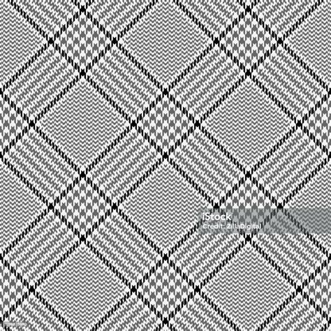 글렌 패턴은 회색과 검은 색 재킷 코트 스커트 바지 또는 기타 가을 겨울 직물 프린트를 위해 검은 색과 회색으로 체크 무늬가있는 매끄러운 대각선 사냥개 치아 체크 0명에