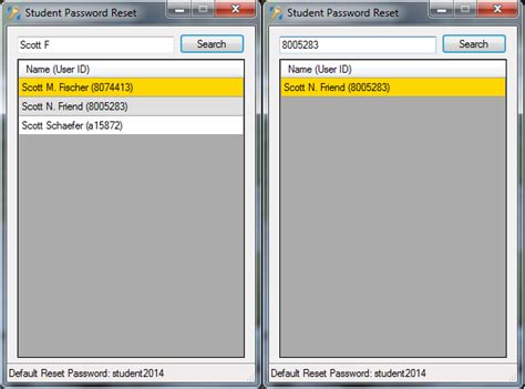 Student Password Reset Utility