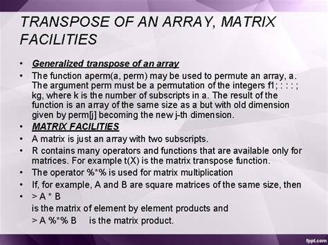 Ch 5 Arrays Matrices Arrays Matrices An Array